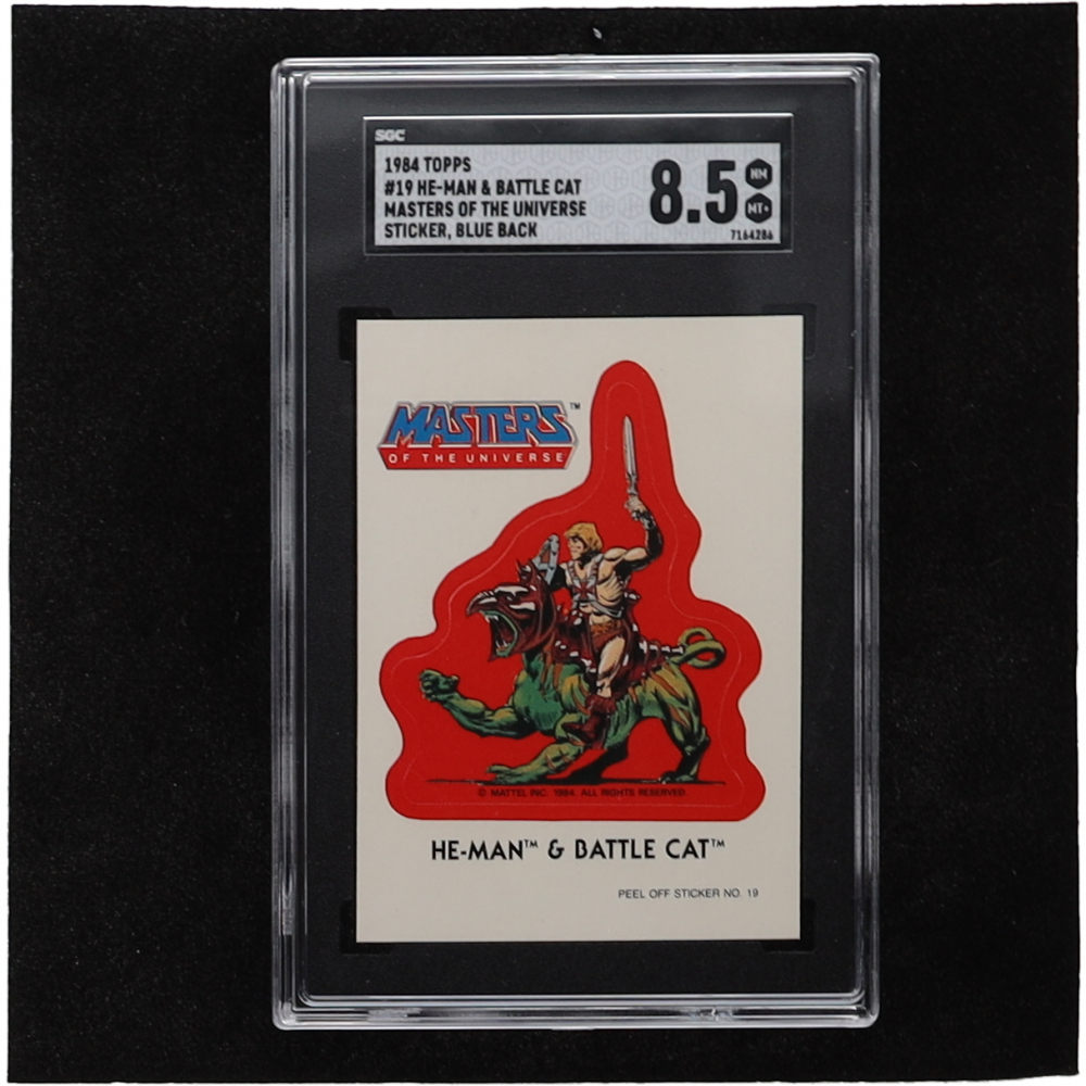 He-Man and Battle Cat 1984 Masters of the Universe Stickers #19 Blue ...