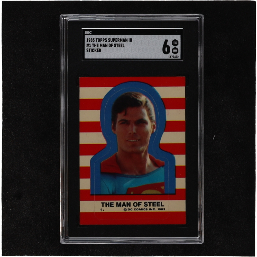The Man of Steel 1983 Superman III Stickers #1 (SGC 6) | Pristine Auction
