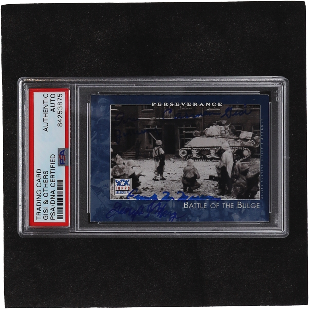 2002 Topps American Pie #67 Battle of the Bulge Signed by (4) with Don ...