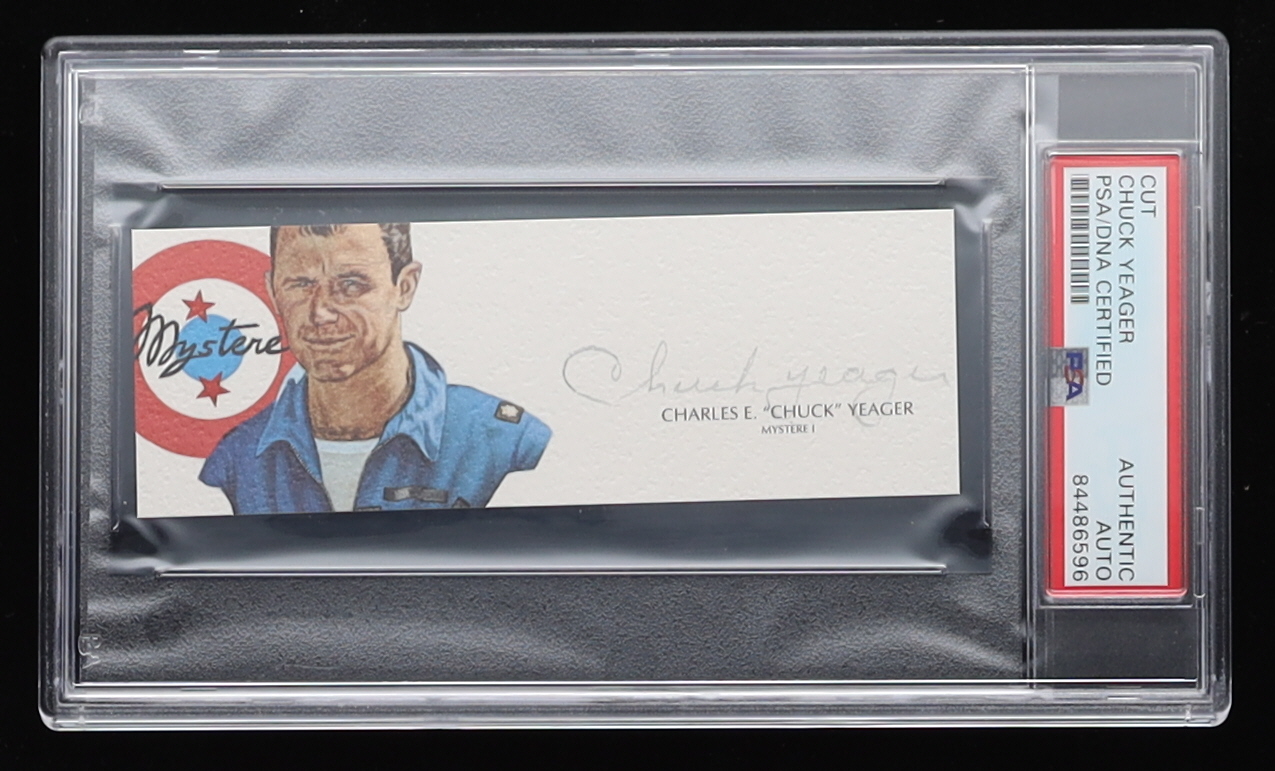 Chuck Yeager Signed Cut (PSA) | Pristine Auction