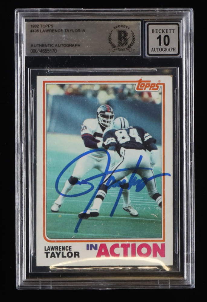 Lawrence Taylor Signed 1982 Topps IA #435 (BGS) | Pristine Auction