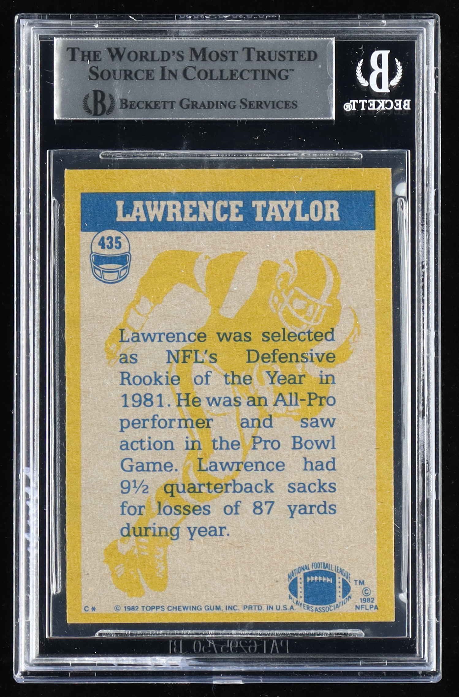 Lawrence Taylor Signed 1982 Topps IA #435 (BGS) | Pristine Auction
