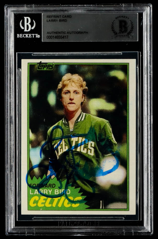 Larry Bird Signed 1981-82 Topps #4 Reprint (BGS) | Pristine Auction