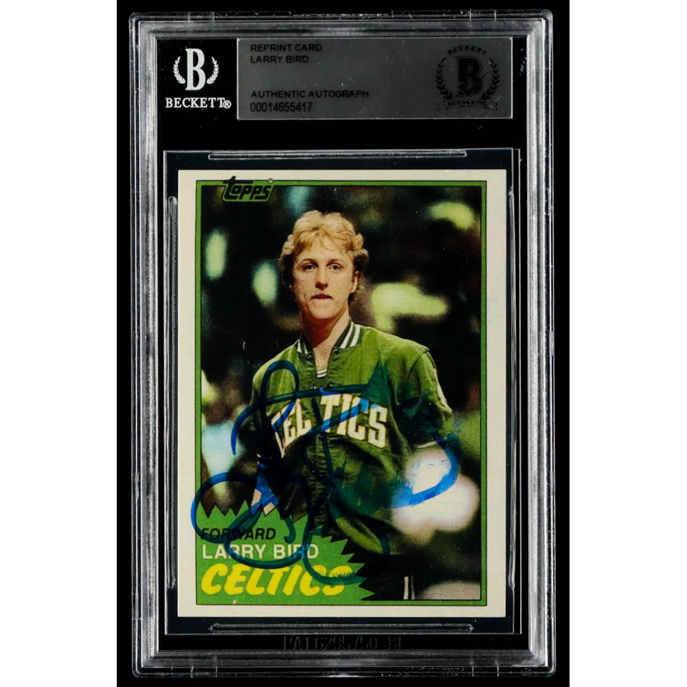 Larry Bird Signed 1981-82 Topps #4 Reprint (BGS) | Pristine Auction