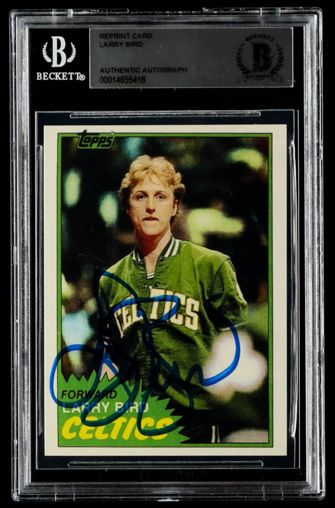 Larry Bird Signed 1981-82 Topps #4 Reprint (BGS) | Pristine Auction