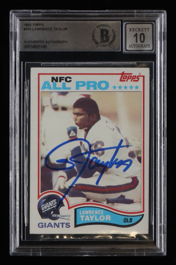 Lawrence Taylor Signed 1982 Topps #434 RC (BGS) | Pristine Auction