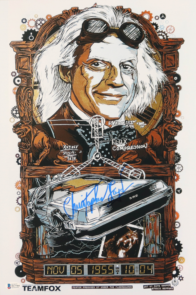 Christopher Lloyd Signed "Back To The Future" 11x17 Movie Poster ...