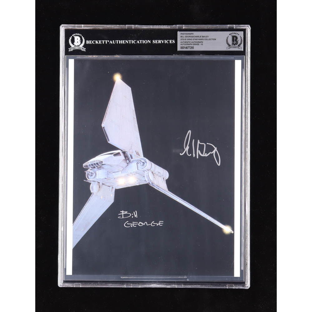 Bill George & Charlie Bailey Signed "Star Wars" 8x10 Photo (Beckett ...