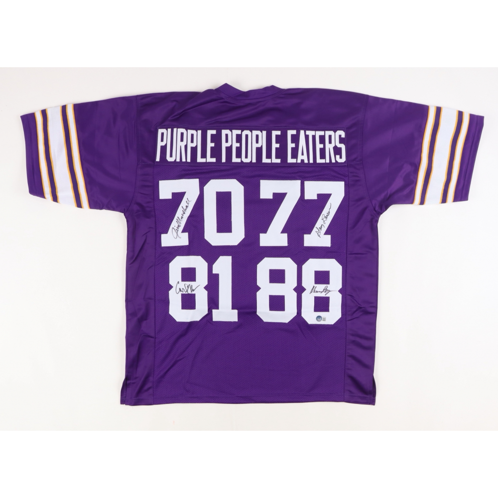 "Purple People Eaters" Jersey Signed by (4) with Alan Page, Carl Eller ...