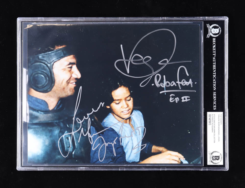 Temuera Morrison & Daniel Logan Signed "Star Wars: Episode II- Attack ...