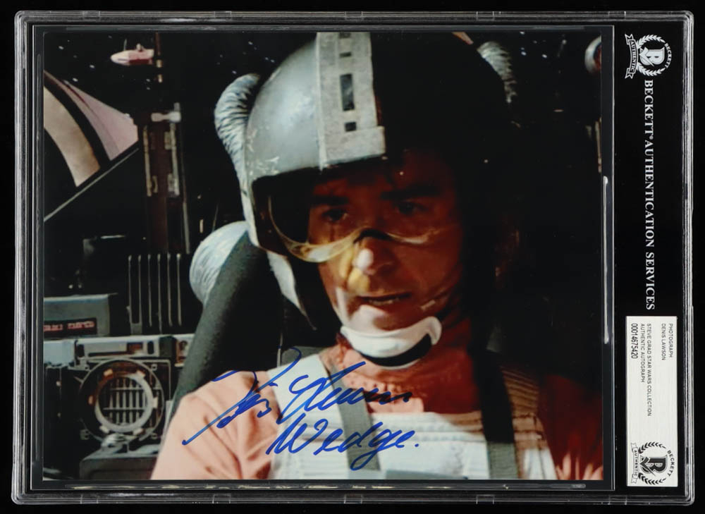 Denis Lawson Signed "Star Wars: A New Hope" 8x11 Photo Inscribed "Wedge ...