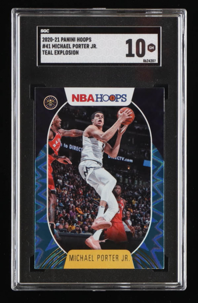 Michael Porter Jr. 2020-21 Hoops Teal Explosion #41 (SGC 10) | Pristine ...