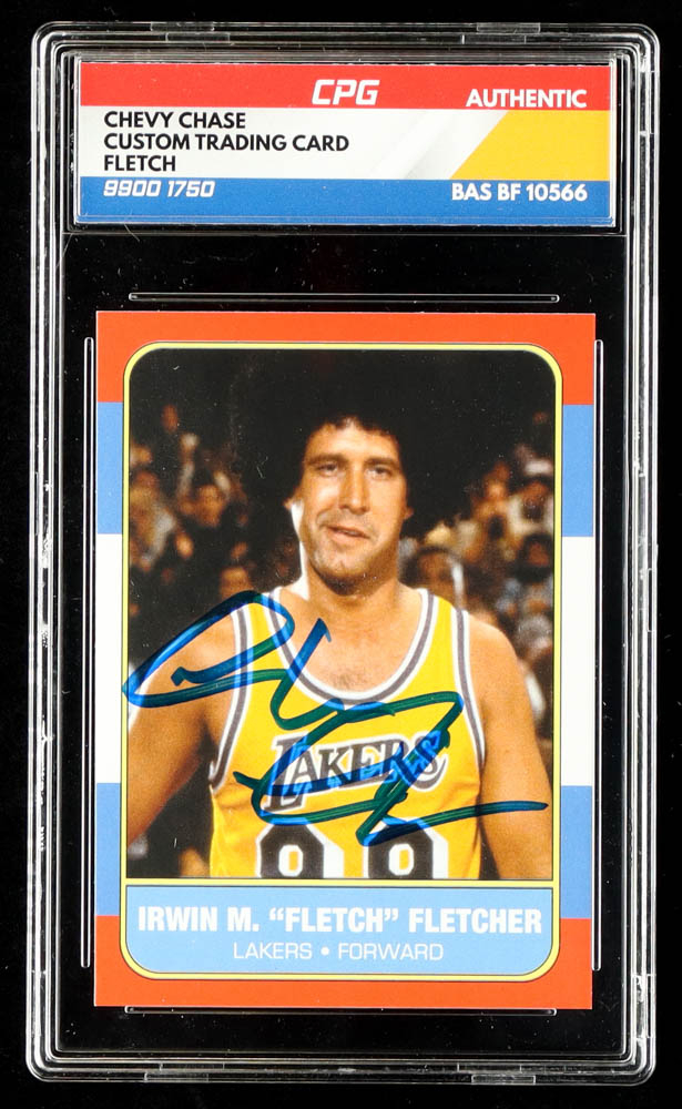 Chevy Chase Signed "Fletch" Custom Trading Card (CPG & Beckett ...
