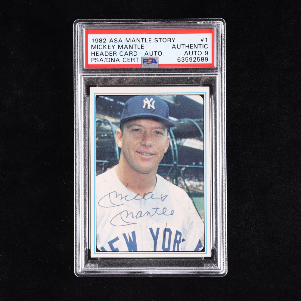 Mickey Mantle Signed 1982 ASA Mickey Mantle #1AU Autograph #1291/5000 ...