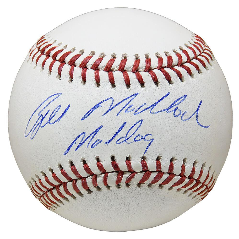 Bill Madlock Signed OML Baseball Inscribed "Mad Dog" (Schwartz ...