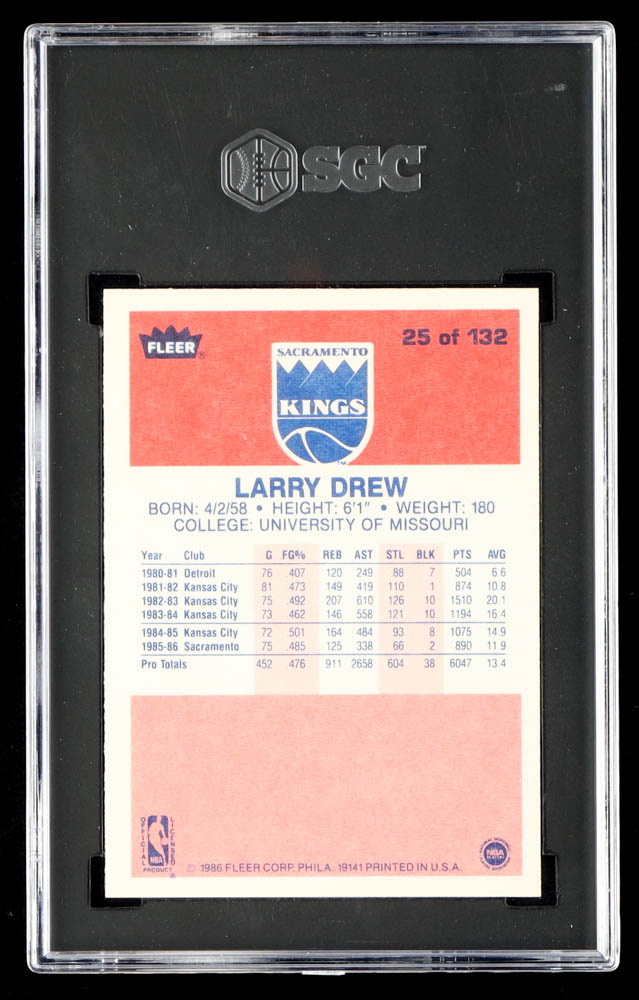 Larry Drew 1986-87 Fleer #25 RC (SGC 10) | Pristine Auction
