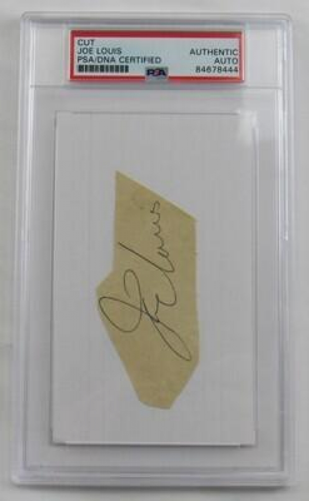Joe Louis Signed Cut on Index Card (PSA) | Pristine Auction