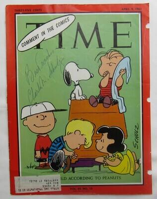 Charles Schulz Signed 1965 Time Magazine Inscribed "Best Wishes" (JSA ...