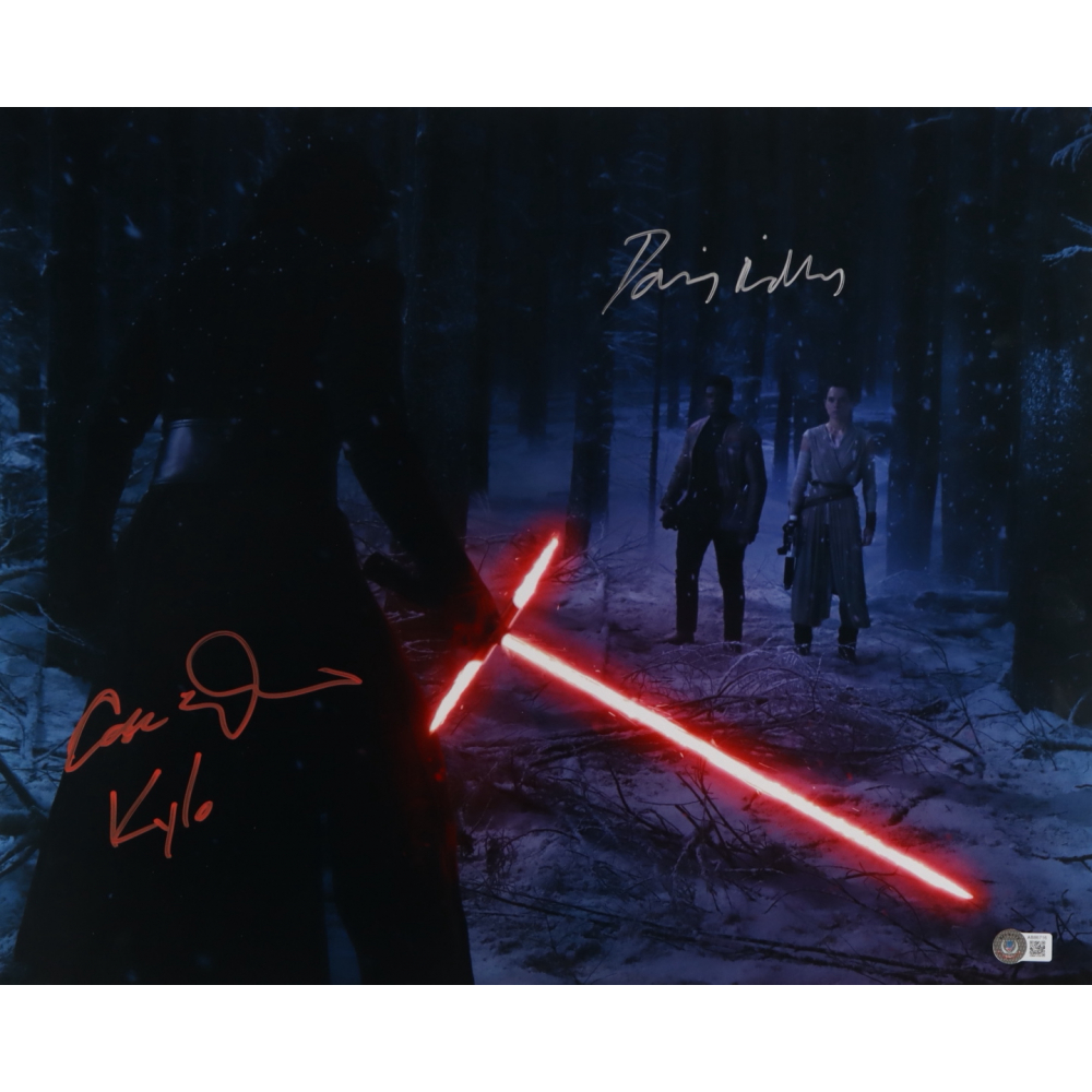 Daisy Ridley & Adam Driver Signed "STAR WARS: The Force Awakens" 16x20 ...