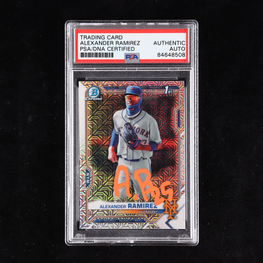 Alexander Ramirez Signed 2021 Bowman Chrome Mega Box Prospects ...