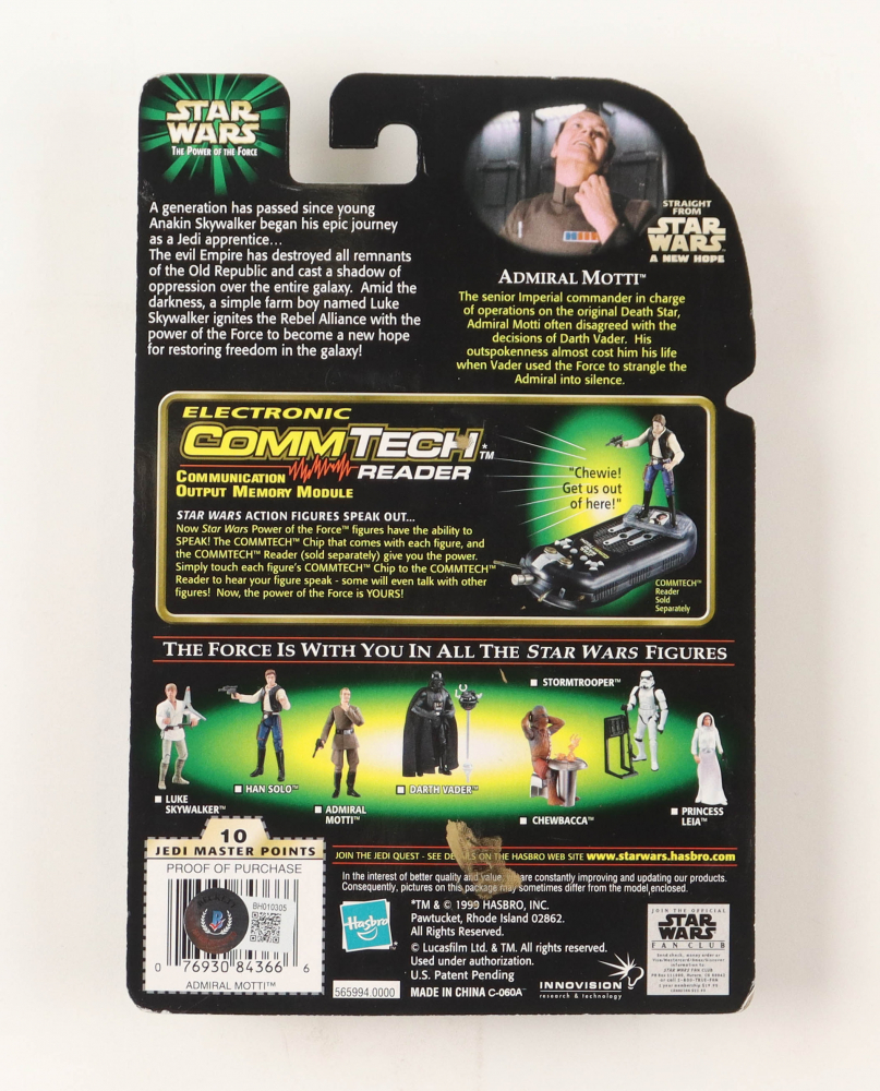 Richard LeParmentier Signed "STAR WARS: The Power of the Force" Admiral ...