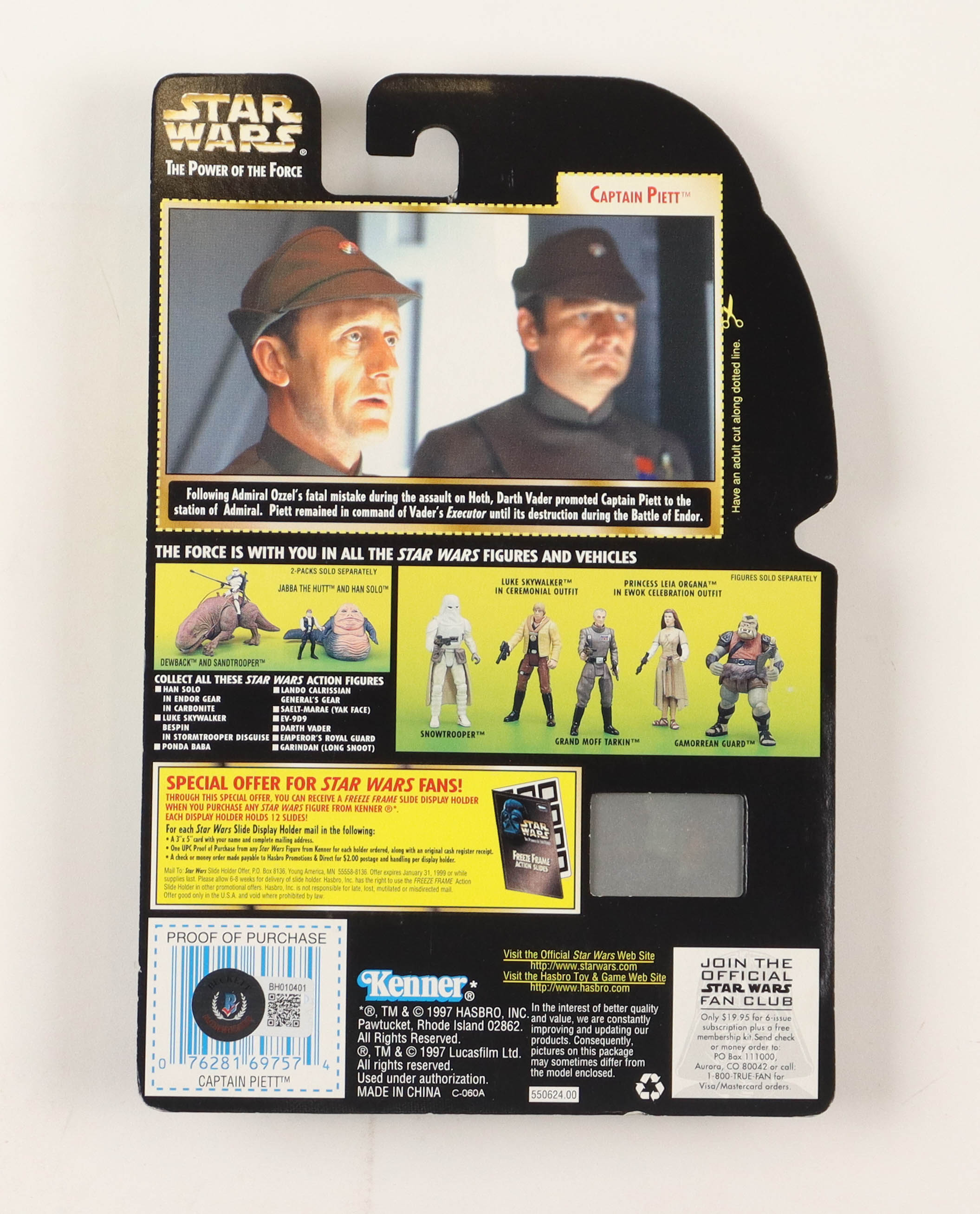 Kenneth Colley Signed "STAR WARS: The Power of the Force" Captain Piett ...