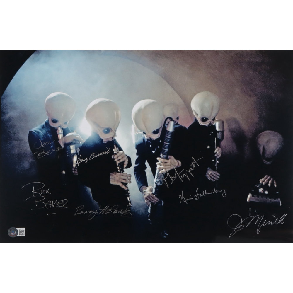 "STAR WARS: The Cantina Band" 12x18 Photo Signed by (7) with Rick Baker ...