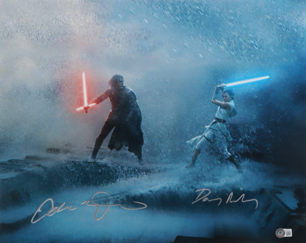 Adam Driver & Daisy Ridley Signed "Star Wars VII: The Force Awakens ...