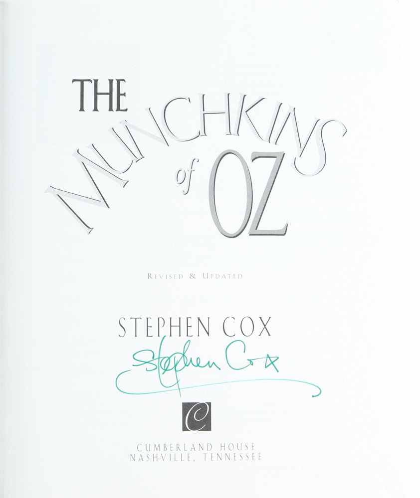 Mickey Carroll, Jerry Marren & Stephen Cox Signed "The Munchkins of Oz ...