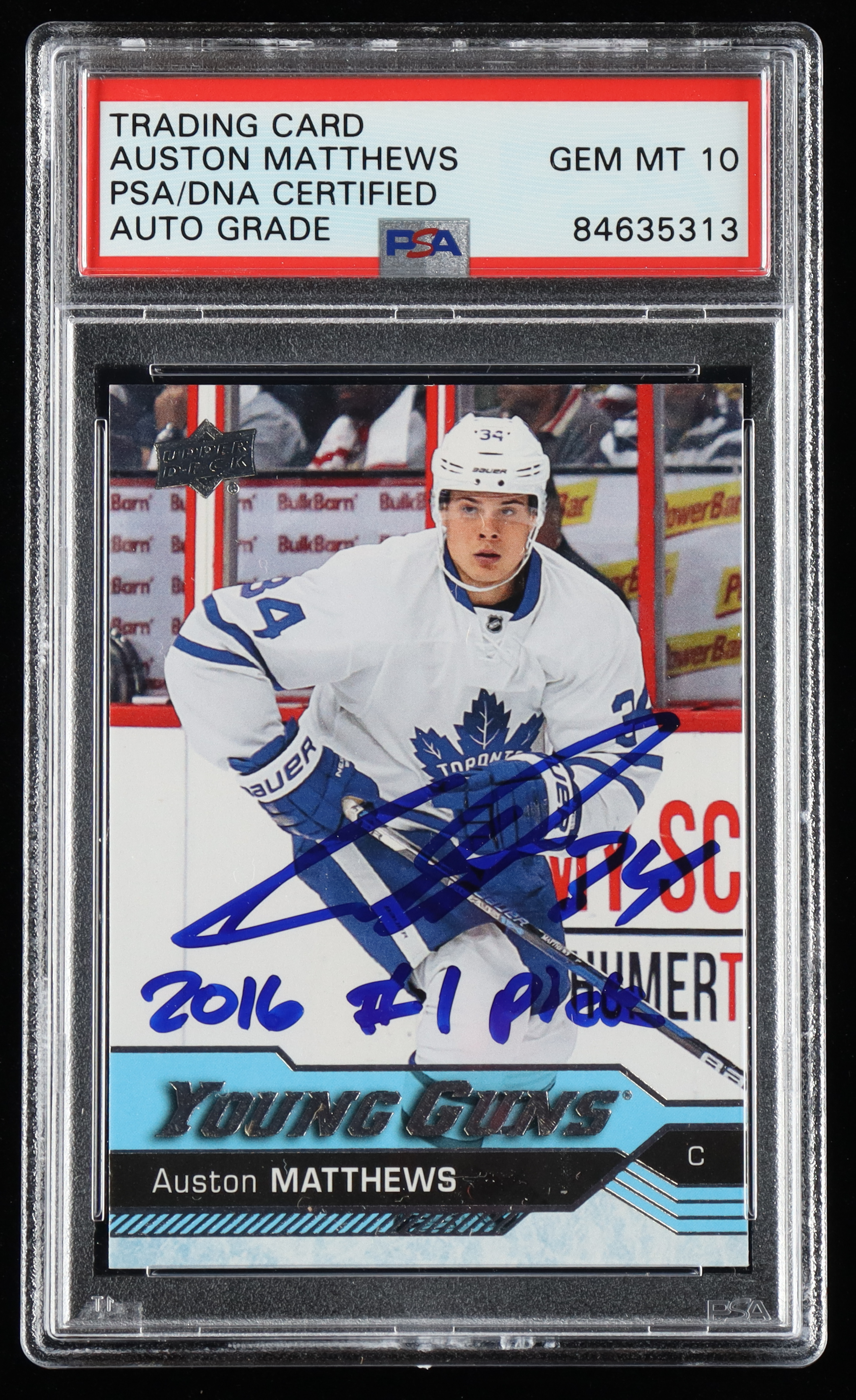 Auston Matthews Signed 2016-17 Upper Deck Young Guns Acetate #201 YG ...