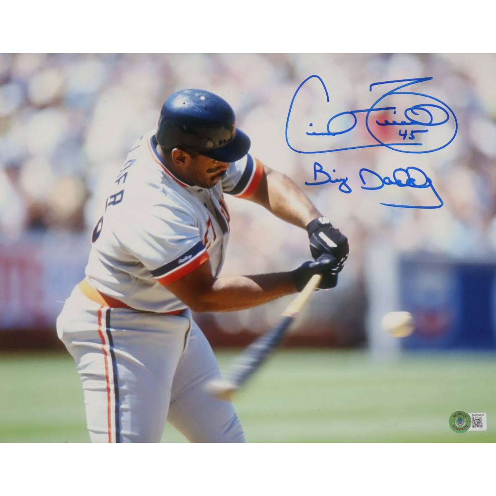 Cecil Fielder Signed Tigers 11x14 Photo Inscribed "Big Daddy" (Beckett ...