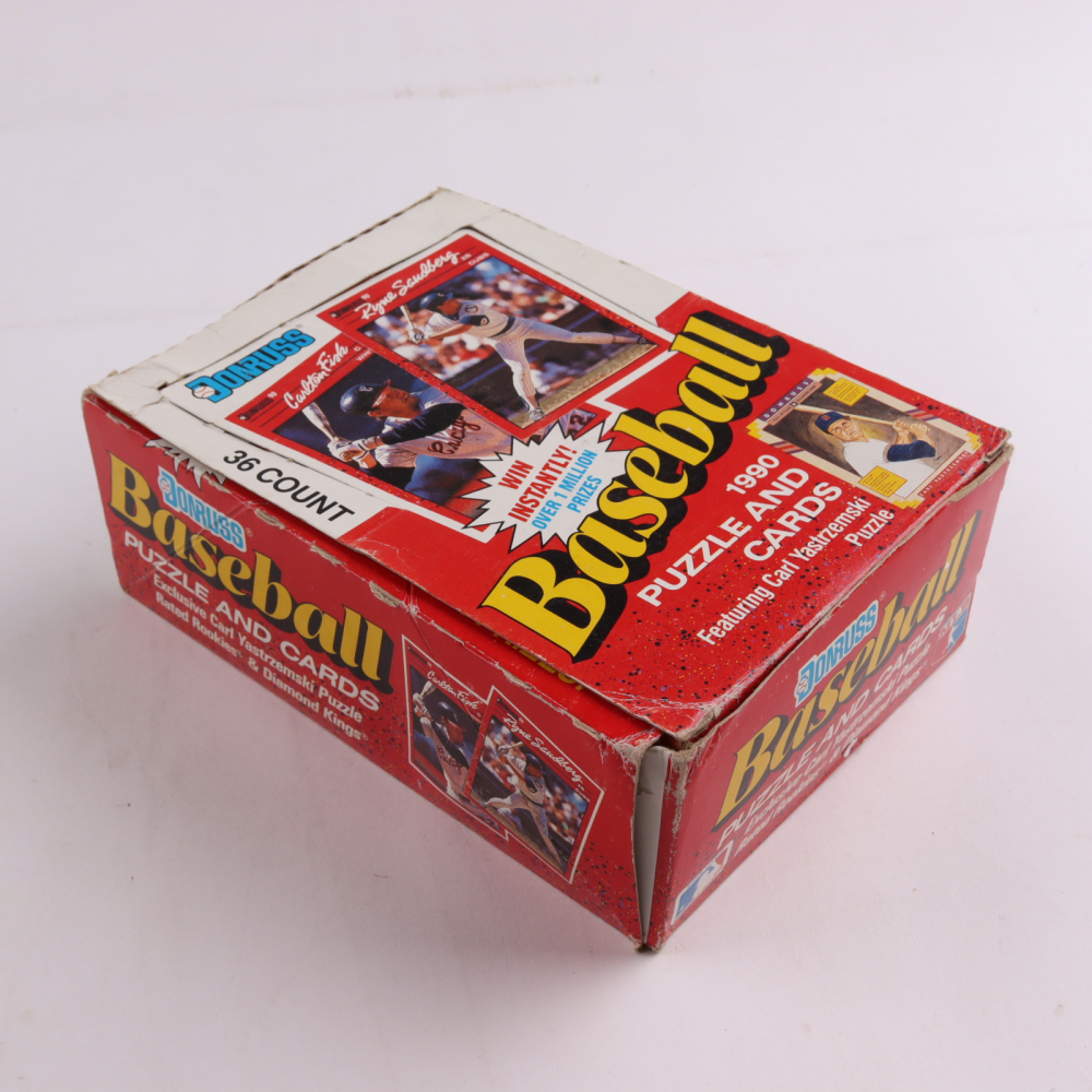 1990 Donruss Baseball Puzzle & Cards Hobby Box With (36) Packs