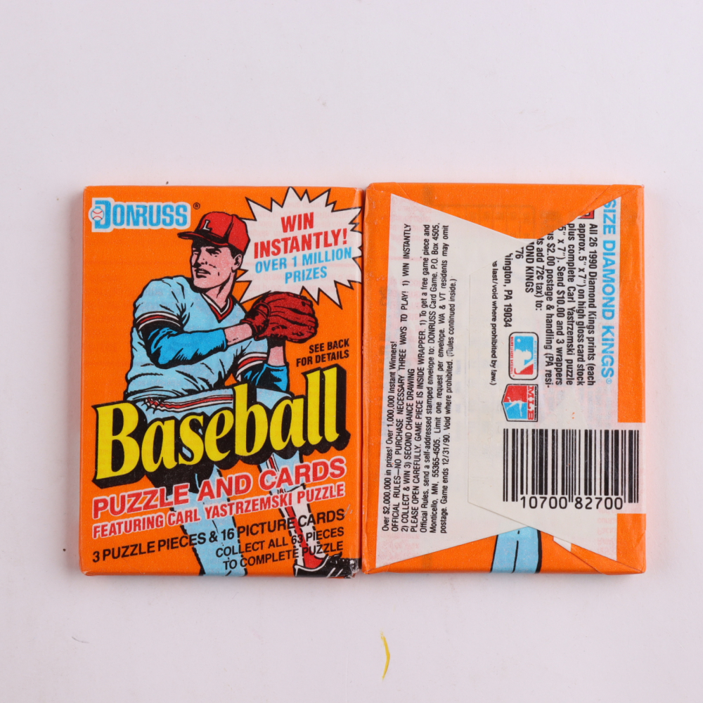 1990 Donruss Baseball Puzzle & Cards Hobby Box With (36) Packs