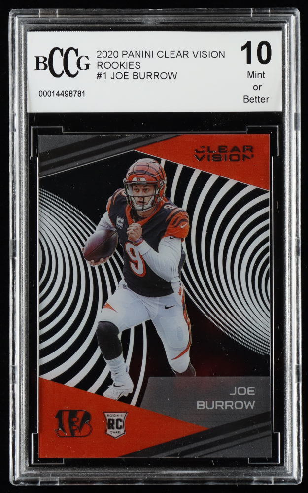 Joe Burrow 2020 Panini Clear Vision Rookies #1 (BCCG 10) | Pristine Auction