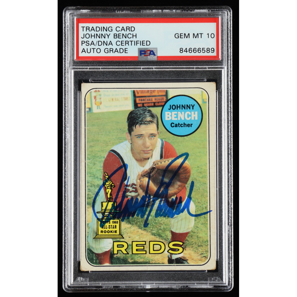 Johnny Bench Signed 1969 Topps #95 (PSA) | Pristine Auction