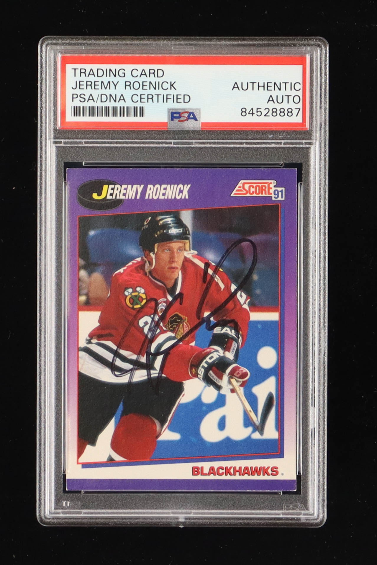 Jeremy Roenick Signed 1991-92 Score American #220 (PSA) | Pristine Auction