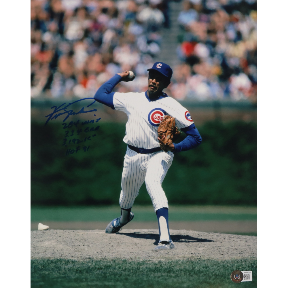 Fergie Jenkins Signed Cubs 11x14 Photo with Multiple Career Stat ...