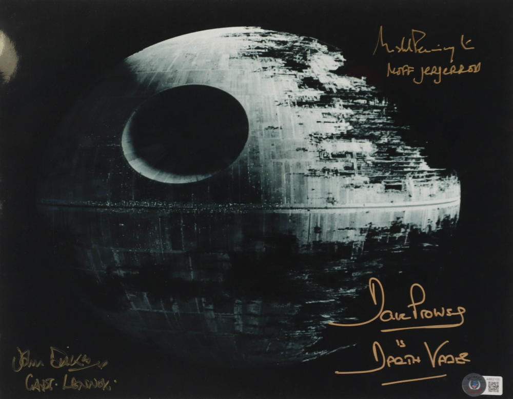 David Prowse, John Dicks & MIchael Pennington Signed "Star Wars" 11x14 ...