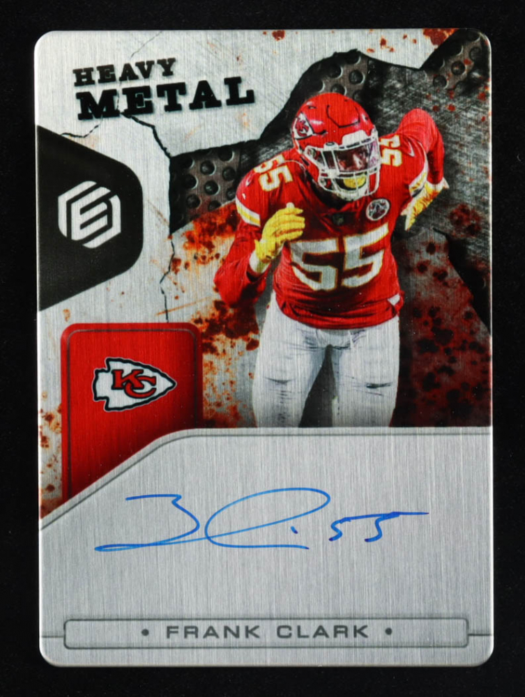 Frank Clark 2021 Panini Elements Heavy Metal Autographs #HMFC ...
