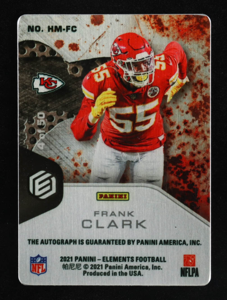 Frank Clark 2021 Panini Elements Heavy Metal Autographs #HMFC ...