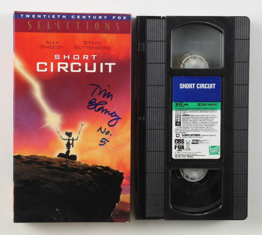 Tim Blaney Signed "Short Circuit" VHS Tape with Original Packaging ...