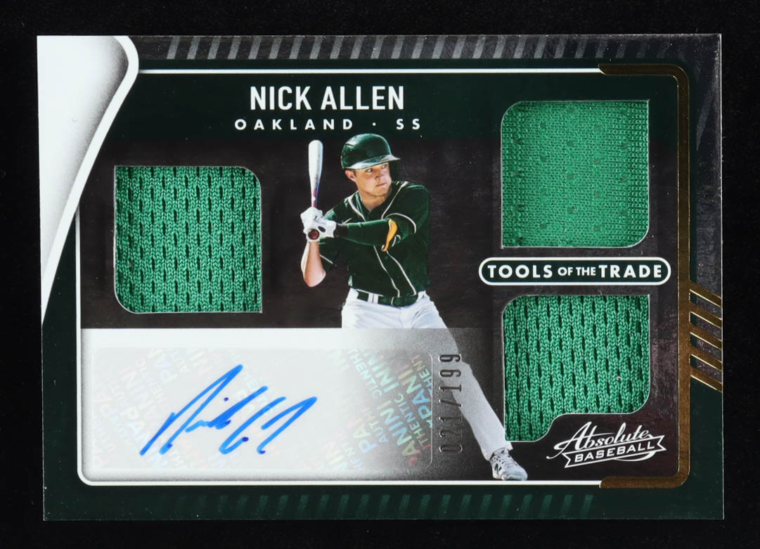 Nick Allen 2022 Absolute Tools of the Trade 3 Swatch Signatures #25 RC ...