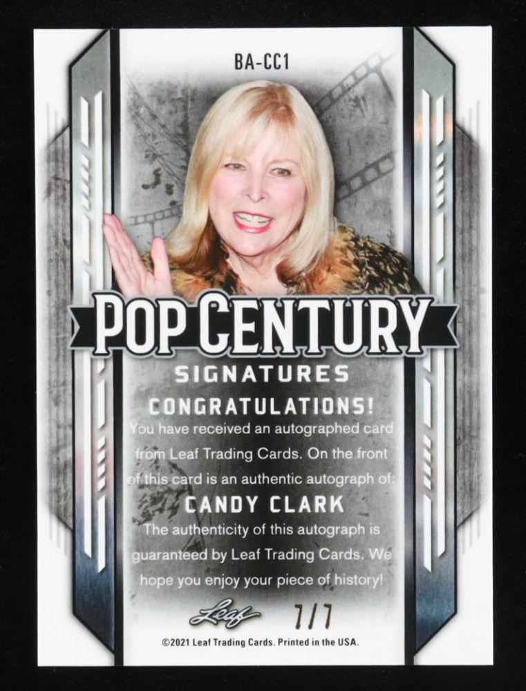 Candy Clark 2021 Pop Century Metal Autographs Black #BACC1 | Pristine ...