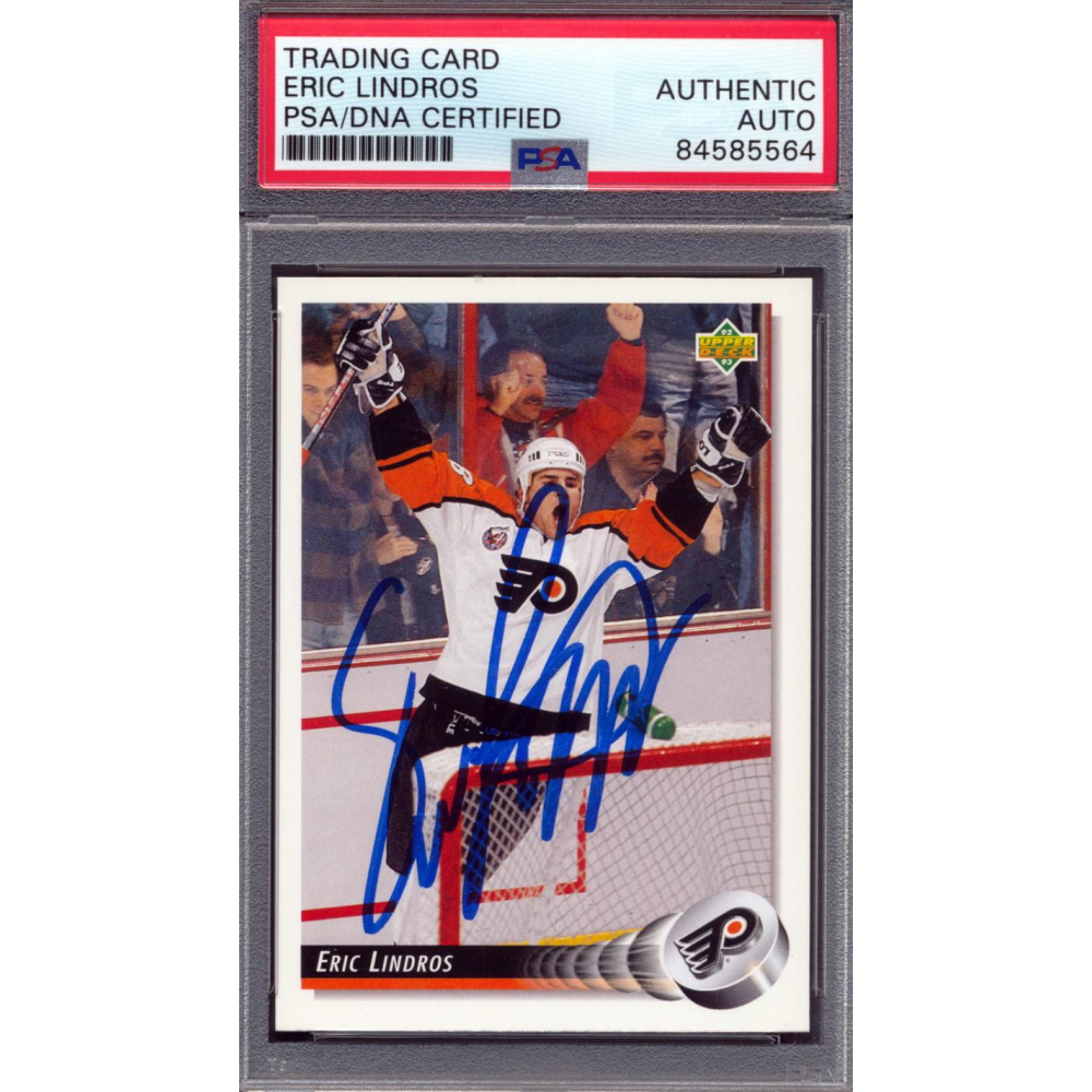 Eric Lindros Signed 1992-93 Upper Deck #470 (PSA) | Pristine Auction