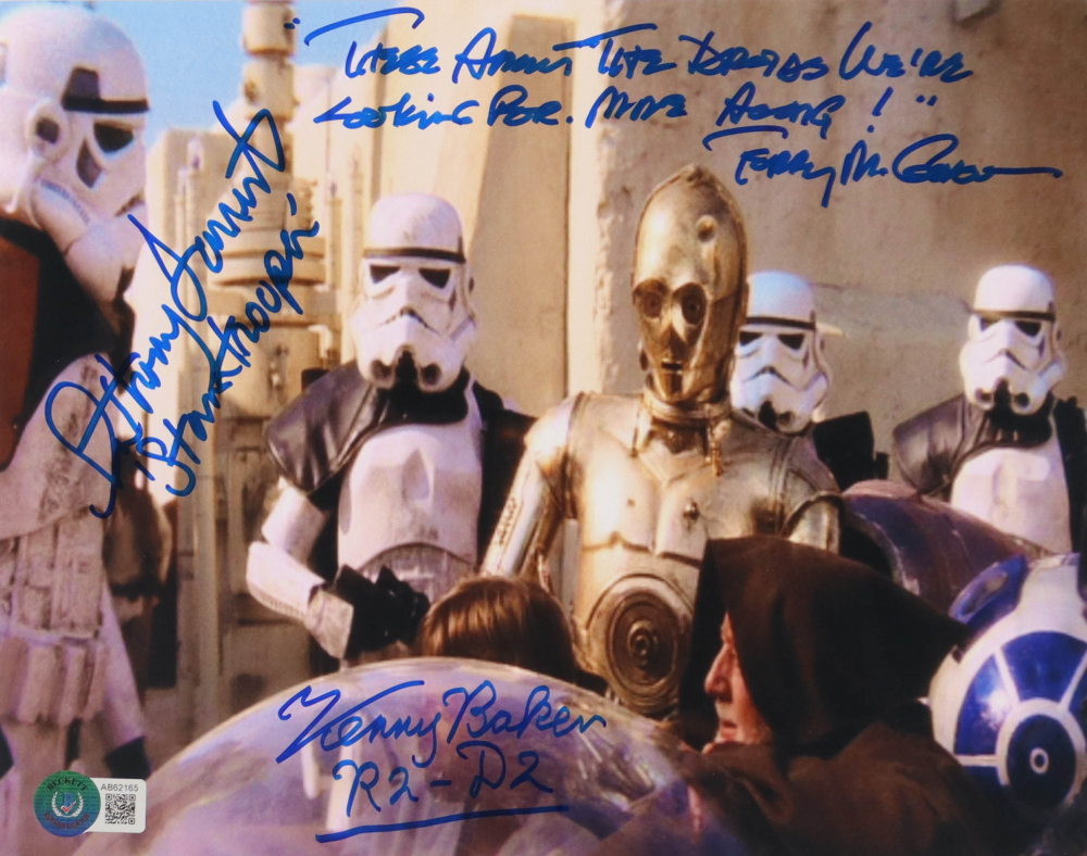 Kenny Baker, Anthony Forrest & Terry McGovern Signed "Star Wars: A New ...