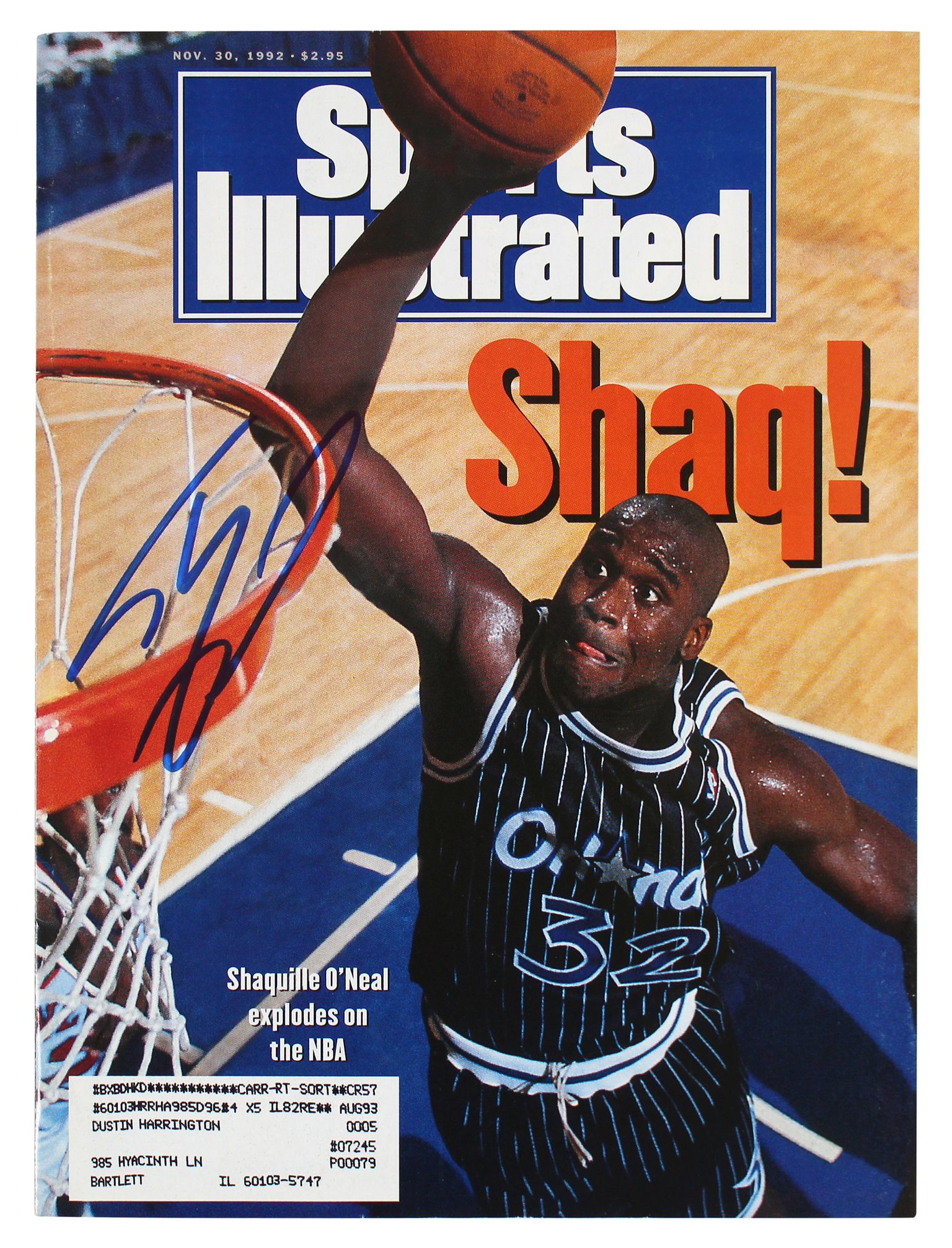Shaquille O'Neal Signed 1992 "Sports Illustrated" Magazine (Beckett ...