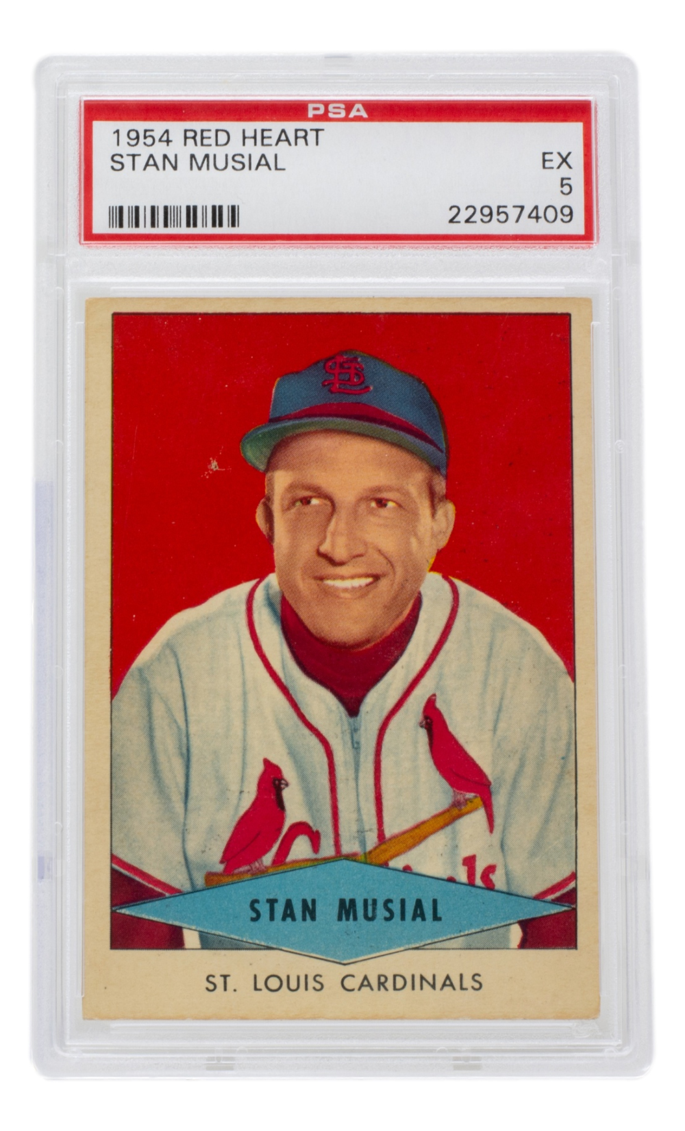 Stan Musial 1954 Red Heart #23 SP (PSA 5) | Pristine Auction