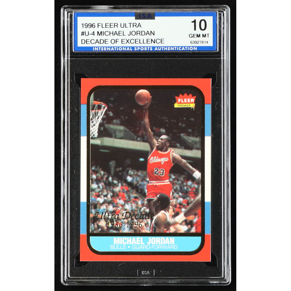 Michael Jordan 1996-97 Ultra Decade of Excellence #U4 (ISA 10 ...