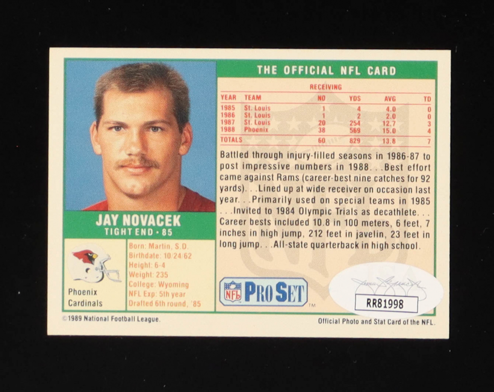 Jay Novacek Signed 1989 Pro Set #335 RC (JSA) | Pristine Auction