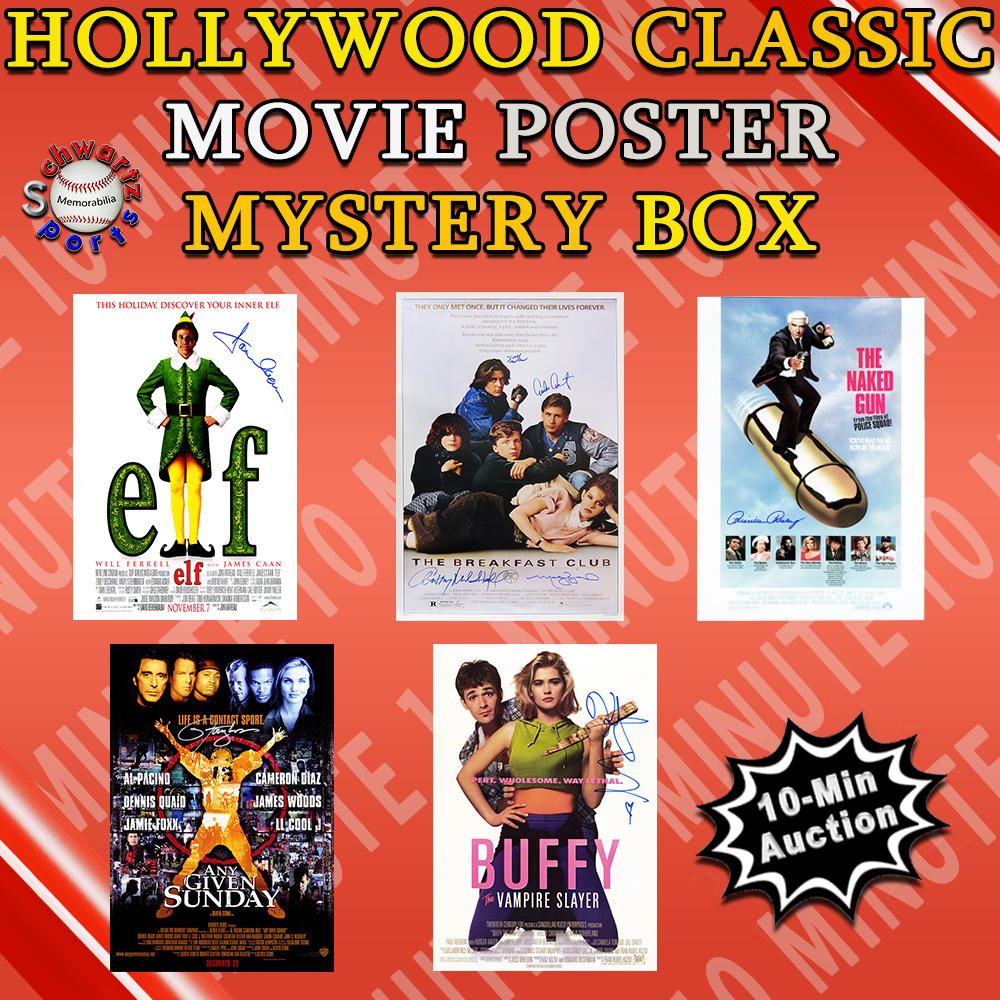 Schwartz Sports 10-Minute Auction - HOLLYWOOD MOVIES Signed 11x17 Movie ...